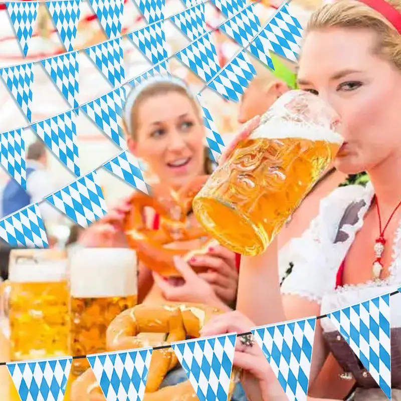Oktoberfest-Decoration-Bavarian-Check-Flag-Welcome-Banner-For-German ...