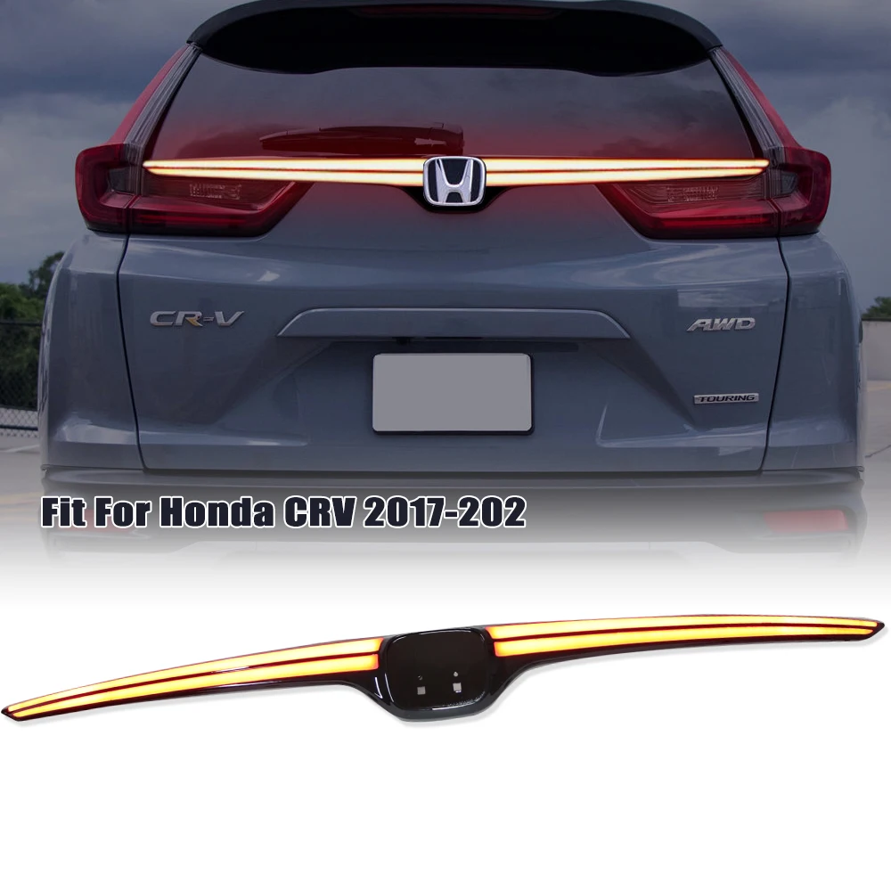 Gloss-Black-LED-Rear-Door-Trunk-Bumper-Tail-Brake-Light-for-Honda-CRV ...
