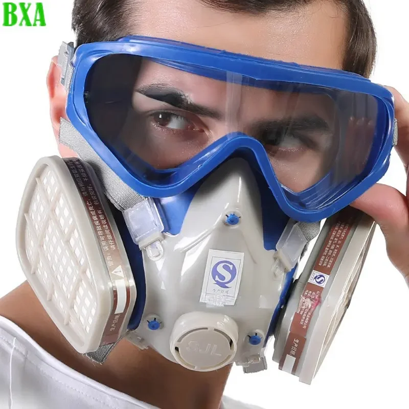 Protection-Respirato-Dust-Filter-Gas-Mask-Industrial-Painting-Spraying ...