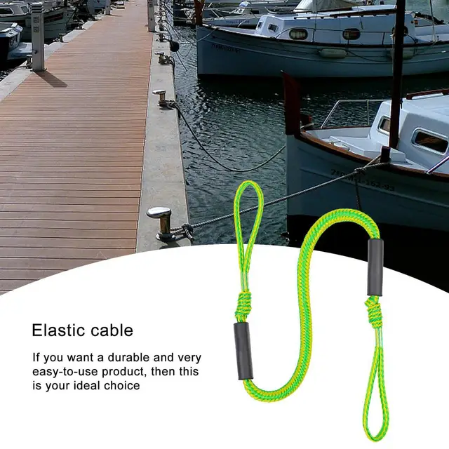 Boat Docking Lines 4-Pack Bungee Dock Lines With Shock Absorber - 4ft ...
