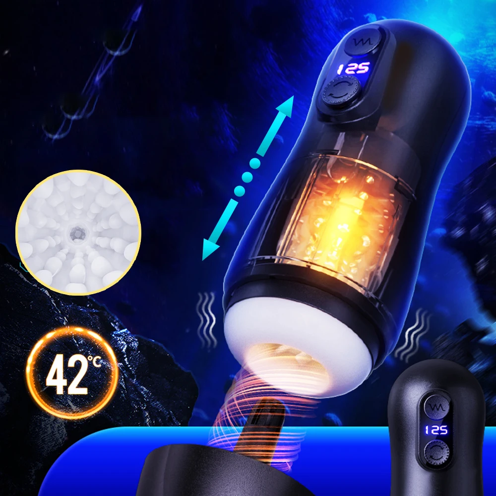 Automatic Male Masturbator Cup Telescopic Rotation Vagina Sucking Blowjob Sex Machine For Men ...