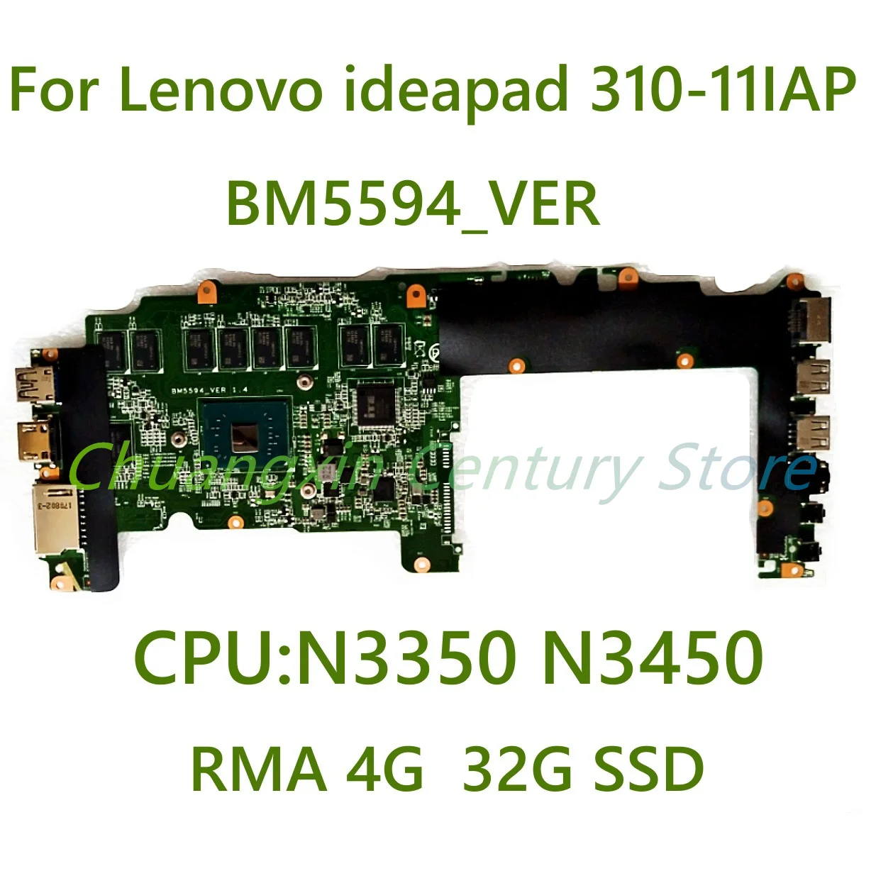 BM5594-VER-1-4-For-Lenovo-ideapad-310-11IAP-Laptop-motherboard-N3350 ...