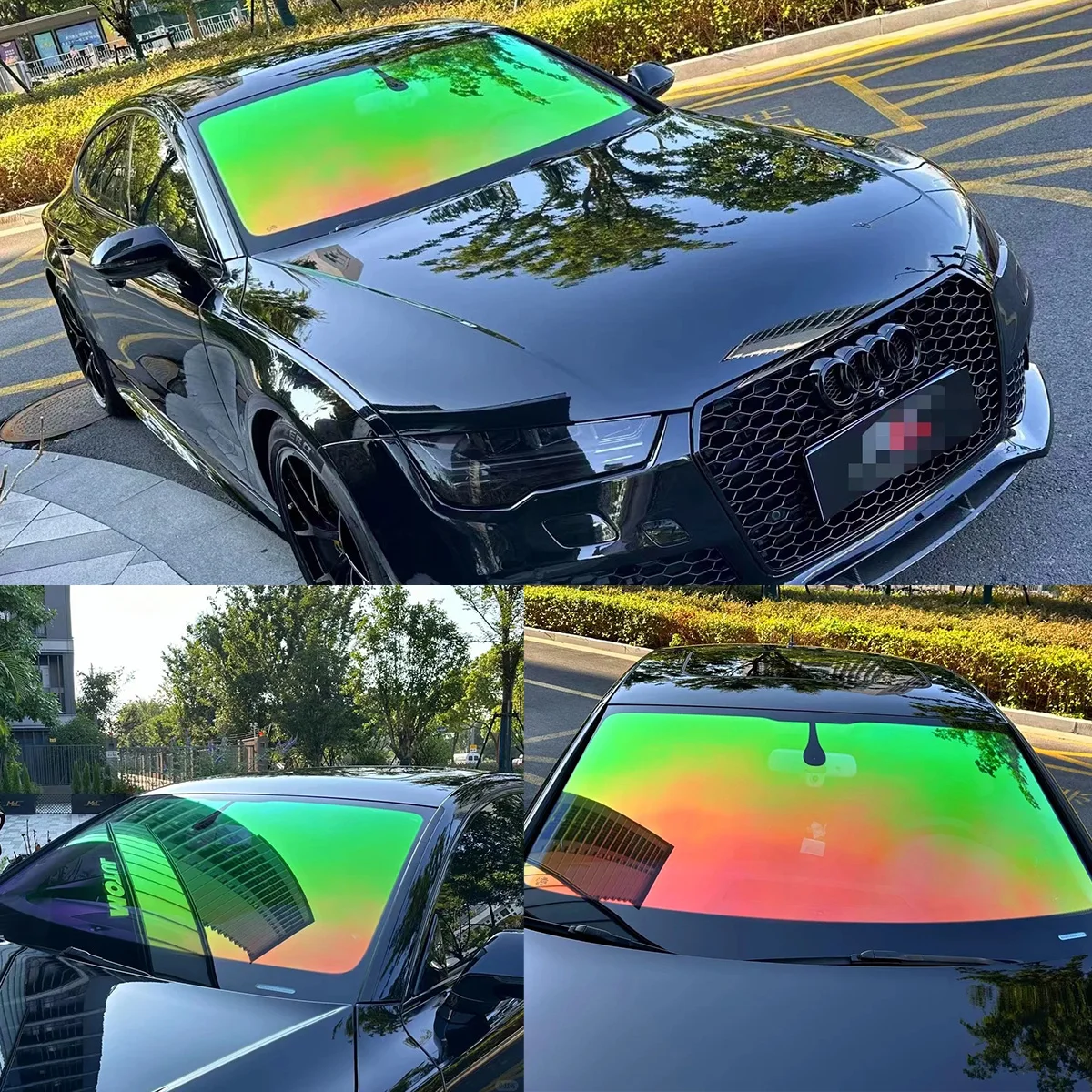 Car Window Solar Film Ghost Aurora Green Colorful Optical Film ...