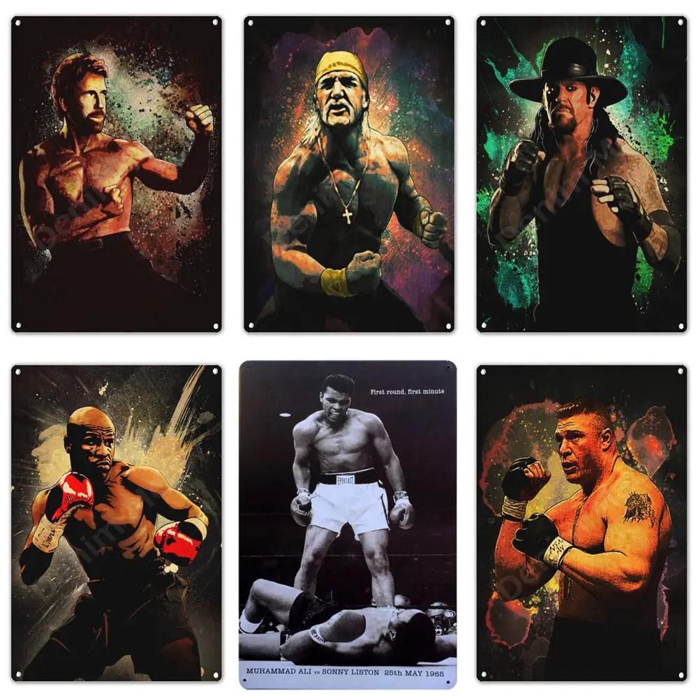 Boxing-Champion-Plaque-Metal-Tin-Sign-Home-Bar-Pub-Cafe-Club-Wall-Decor ...