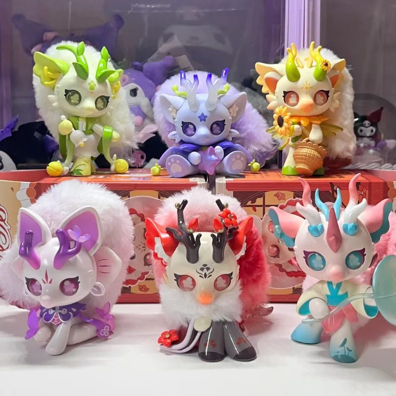 Flower And Dragon Series Blind Box Cute Fra2024new Grance Plush Rabbit ...