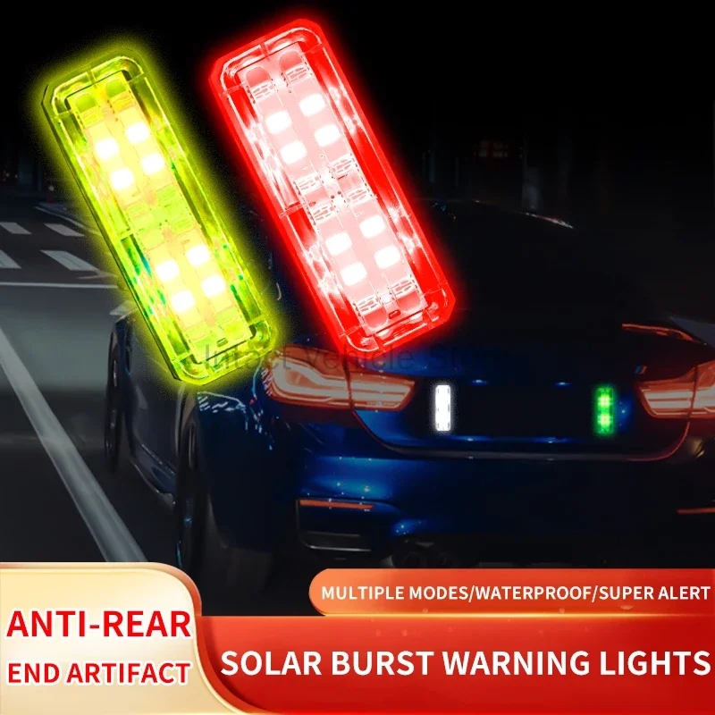 1-10pcs-Car-Solar-LED-Warning-Light-Night-Ride-for-Motorcycle-Electric ...
