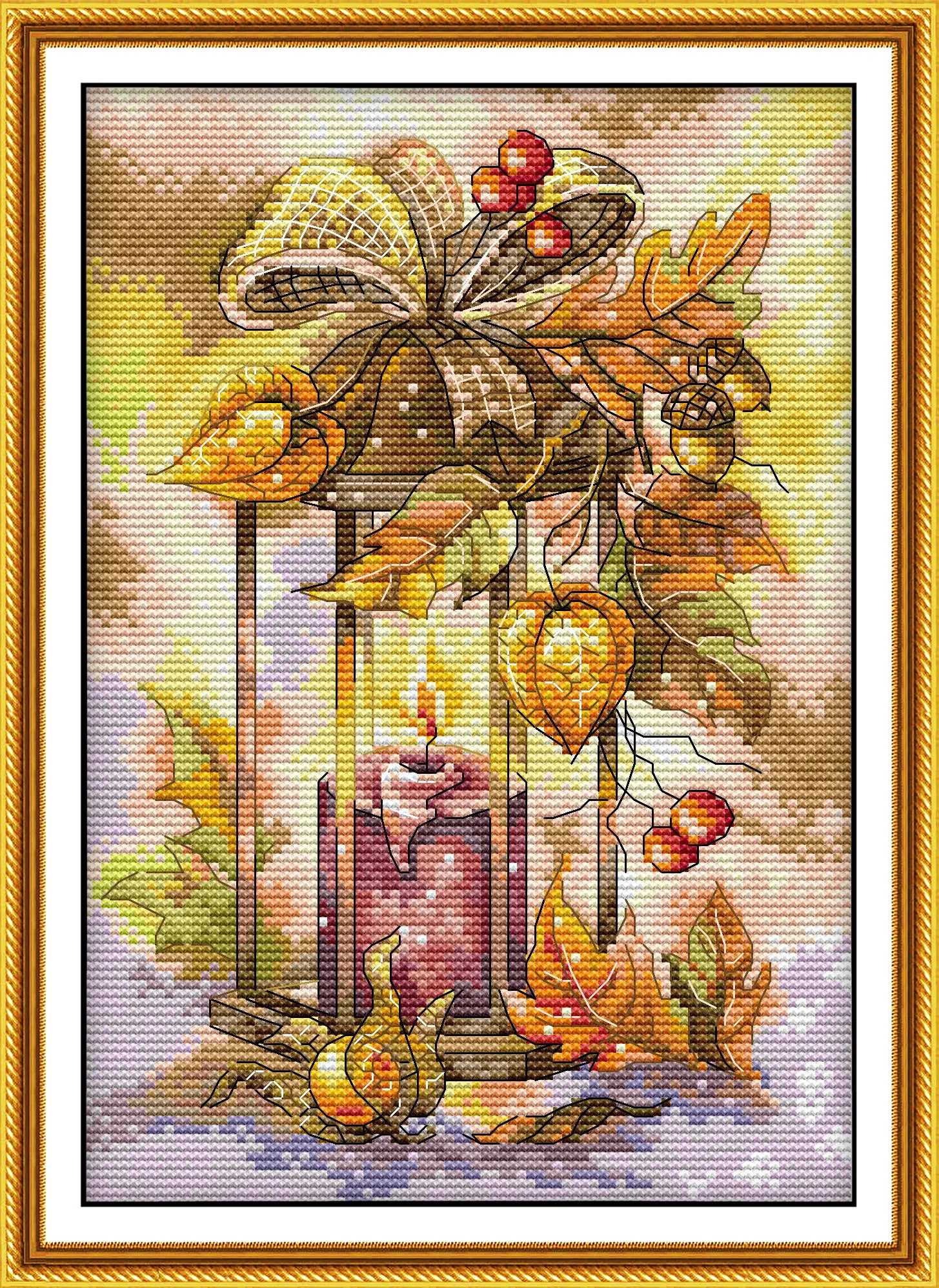 Joy-Sunday-Pre-printed-Cross-Stitch-Kit-DIY-Easy-Pattern-Aida-14-11CT ...