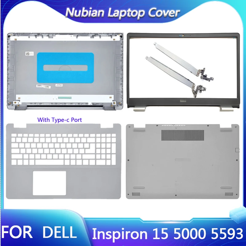 New-For-Dell-Inspiron-15-5000-5593-LCD-Back-Cover-Front-Bezel-Hinges ...