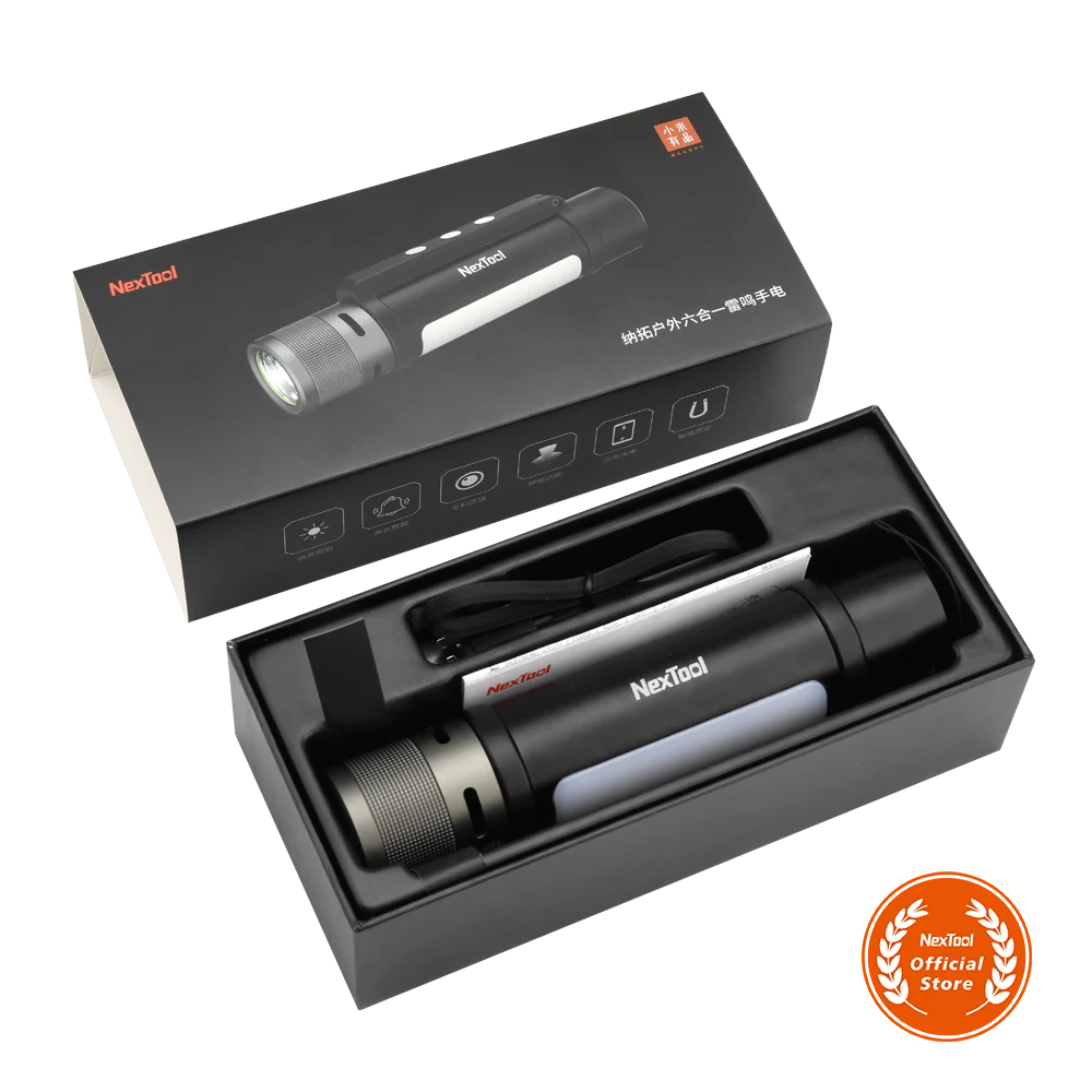 NexTool-linterna de alarma 6 en 1 para exteriores, luz lateral con zoom ...