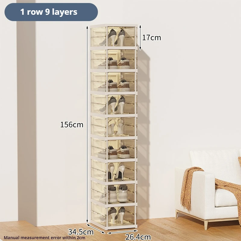 Free Installation Shoe Box Home Display Door Folding Shoe Cabinet ...
