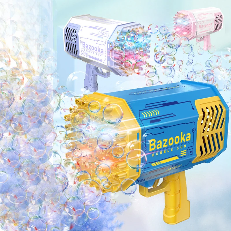 Galtin Bubble Gun 69 Holes Automatic Rainbow Rocket Boom for Kid Light ...