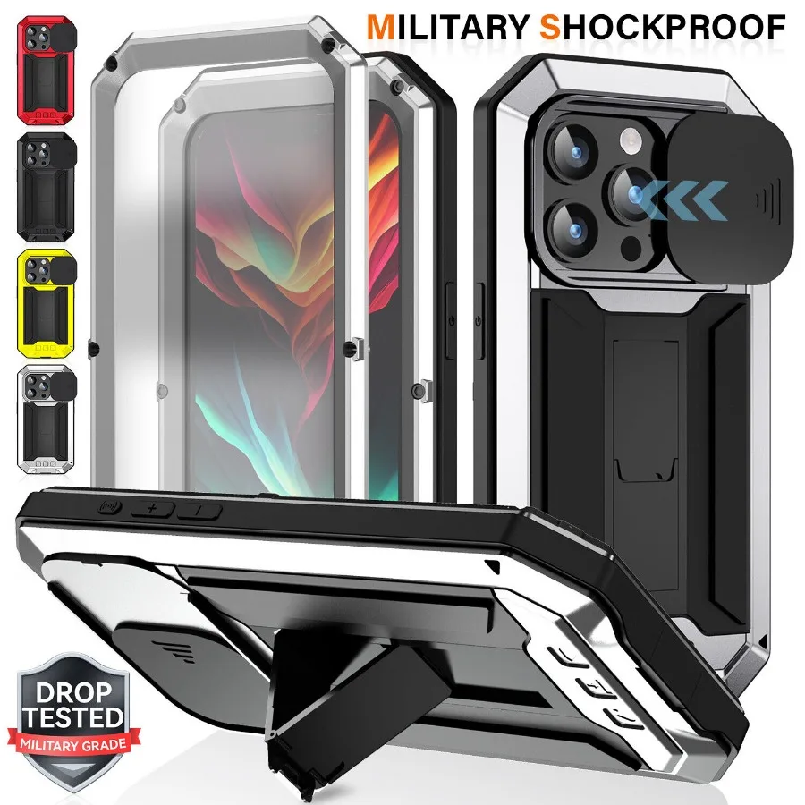 Heavy-Aluminum-Metal-Case-For-iPhone-15-Pro-Max-14-Plus-13-12-Military ...