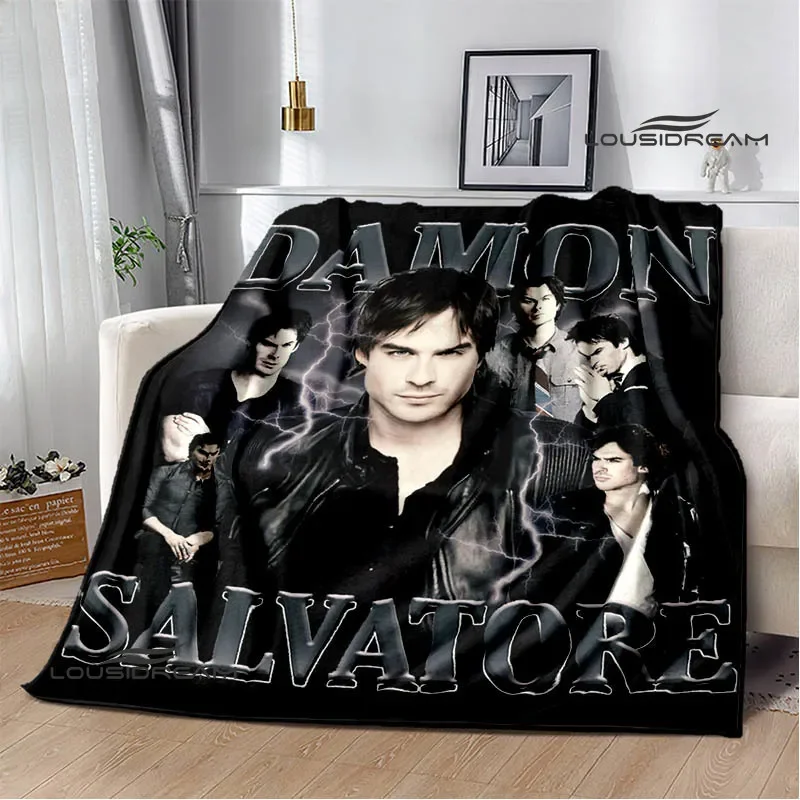 The Vampire Diaries Damon salvatore printed blanket Warm Flannel ...