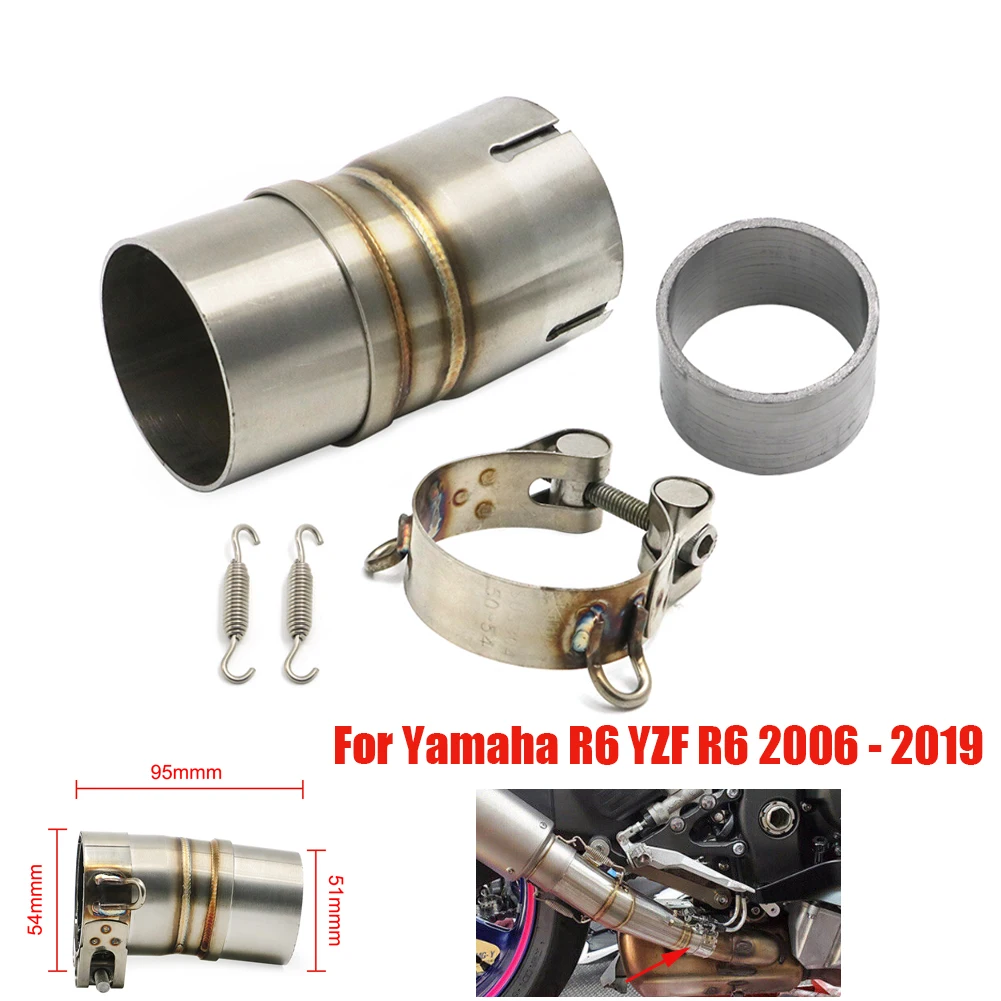 YZFR6-YZF-R6-Exhaust-Mildde-Link-For-Yamaha-R6-YZF-R6-2006-2019 ...