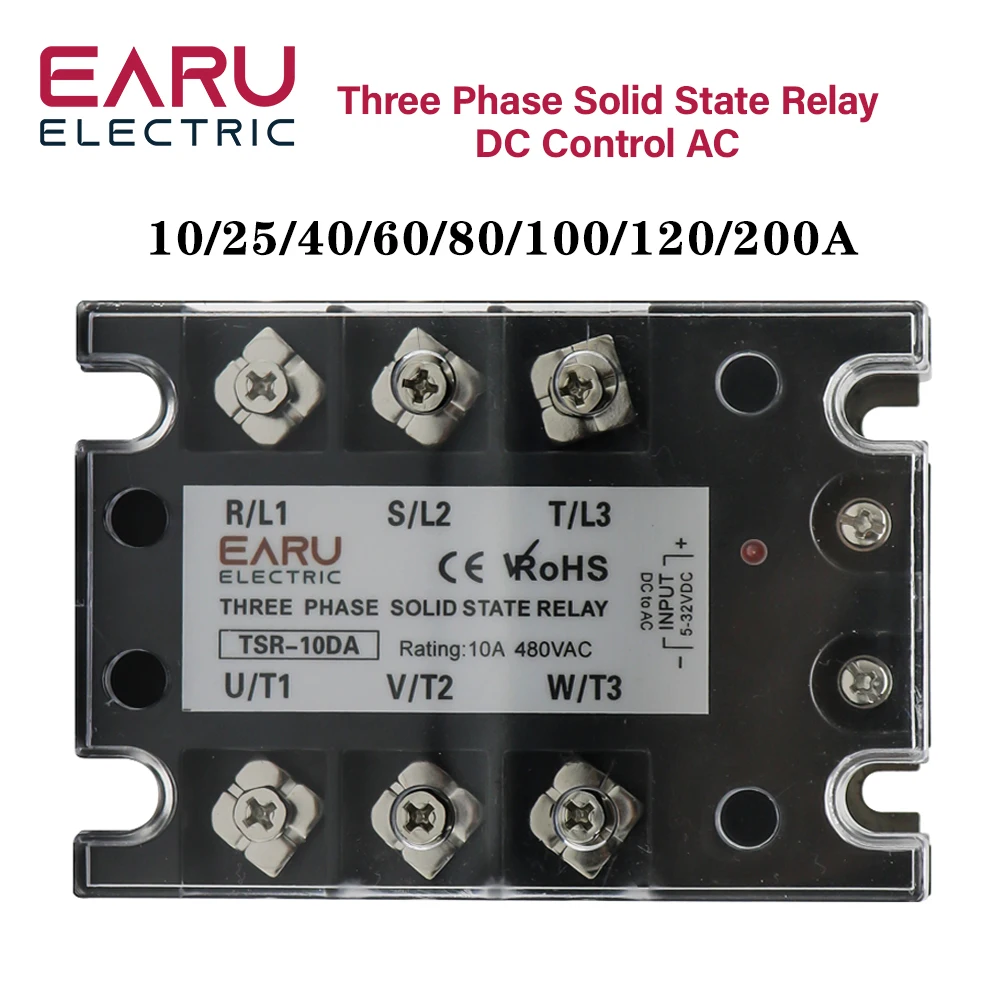 TSR-SSR-10DA-SSR-40DA-SSR-25A-60A-80A-100A-Three-Phase-SSR-Solid-State ...