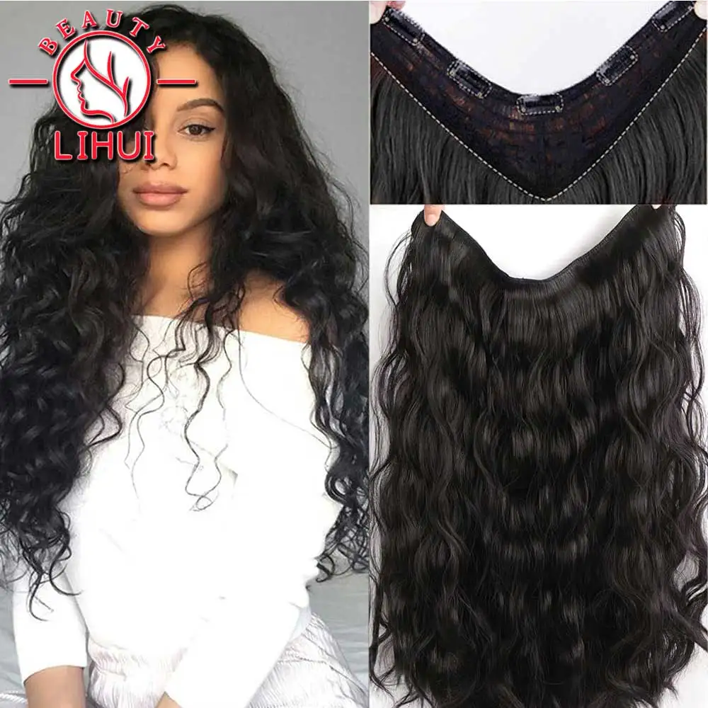 LiHui-Long-curly-hair-synthetic-V-shaped-hair-extensions-Four-high ...