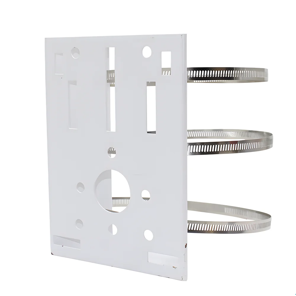 Steel Pole Mount Bracket with Mounting hoop for Hikvision AHD IP ...