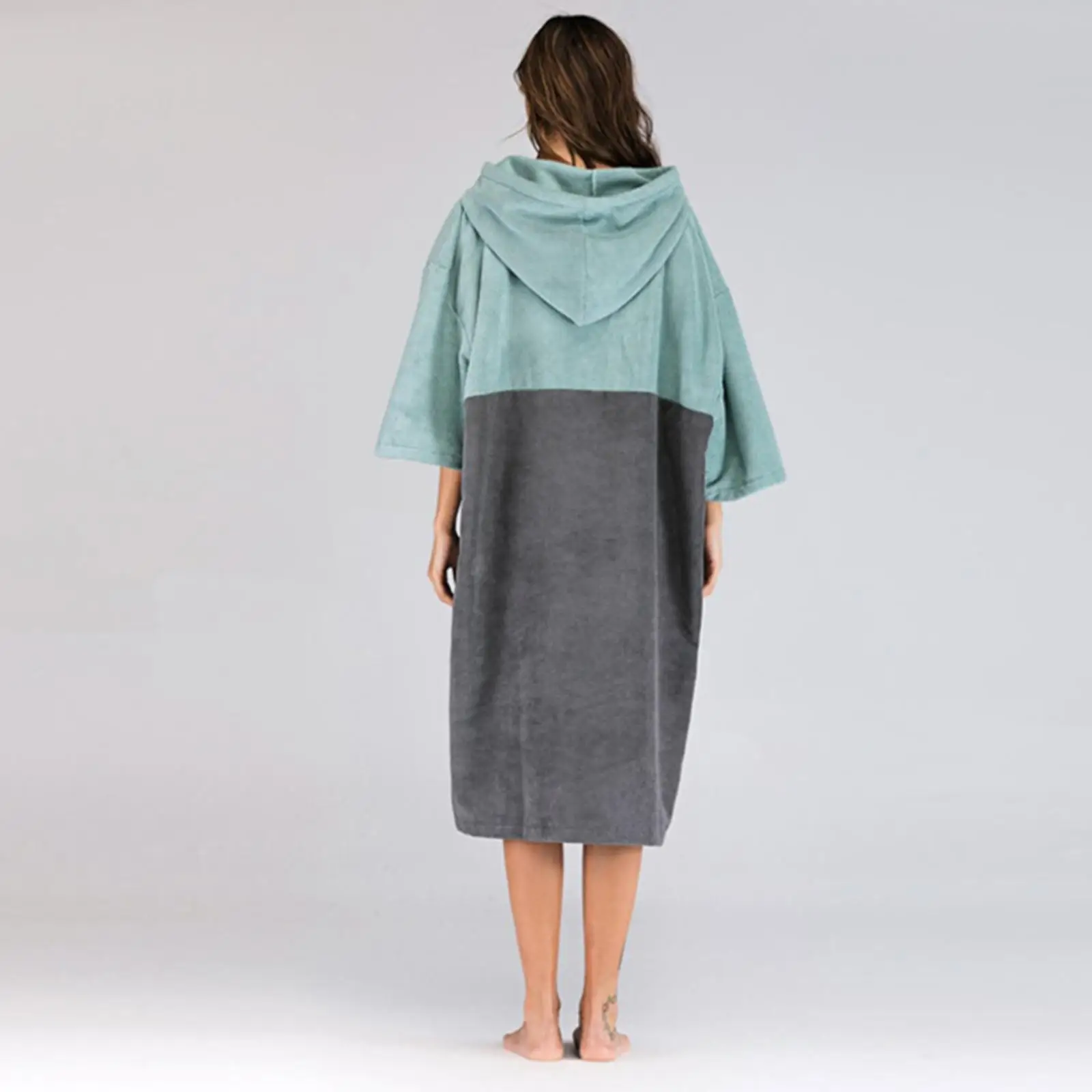 Unisex-Thick-Beach-Robe-Surf-Swimming-Bath-Robe-Hooded-Poncho-Towel ...
