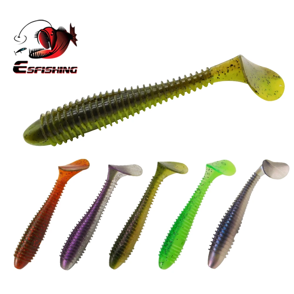 ESFISHING Pesca Artificial Silicone Soft Bait Vibro Fat 65, 100,125mm ...