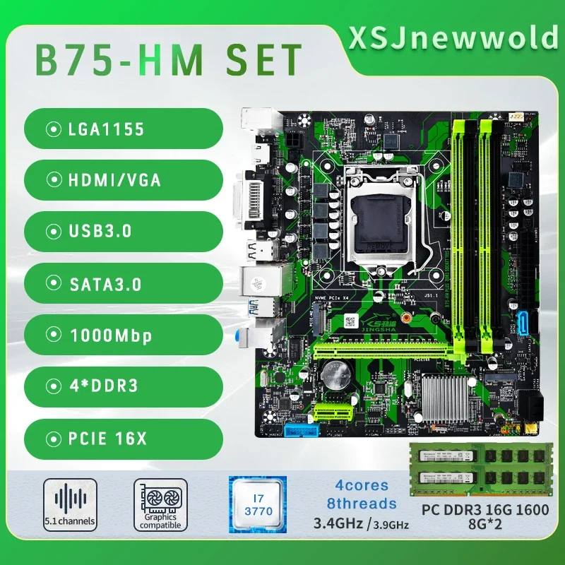 Placa-base-B75-HM-LGA-1155-Compatible-con-memoria-de-doble-canal-I7 ...