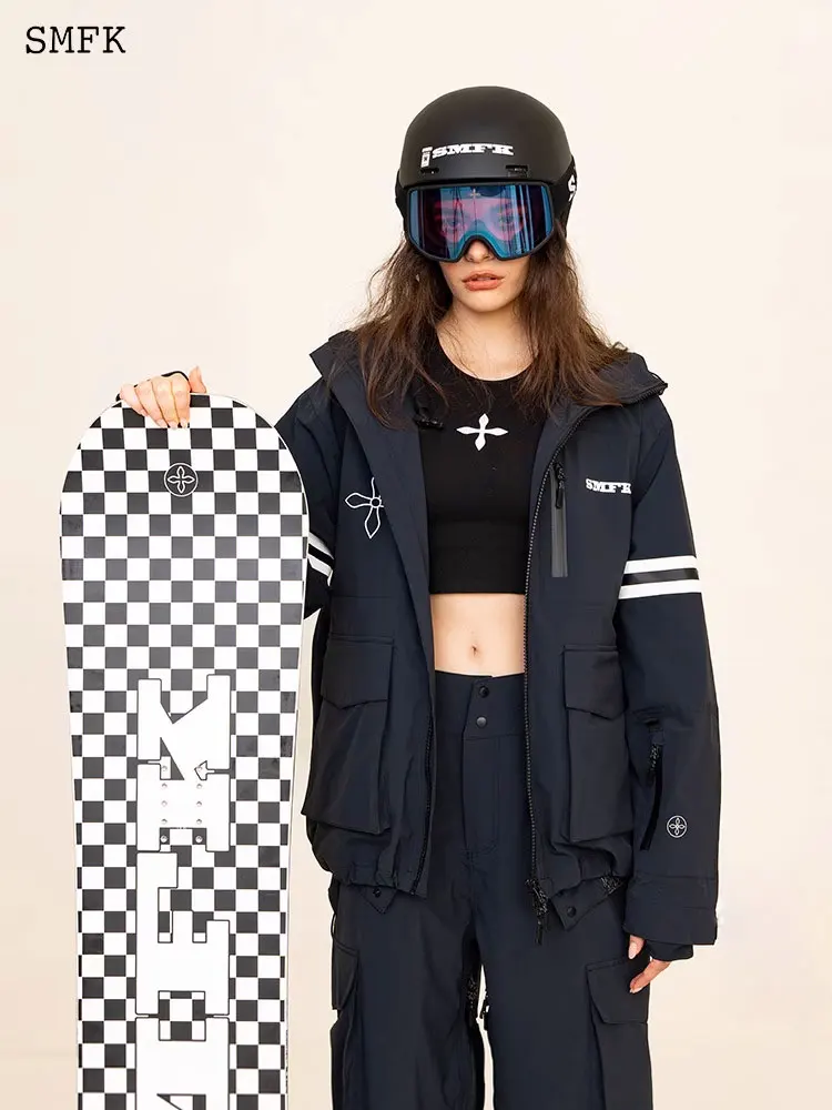 SMFK-Cross-Flower-DNA-Snow-Jacket-for-Women-Sports-Windproof-Hooded ...