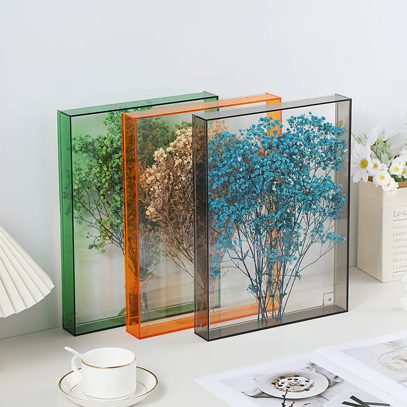 Acrylic-Hollow-Photo-Frame-Colorful-Magnetic-Decorative-Picture-Frame ...