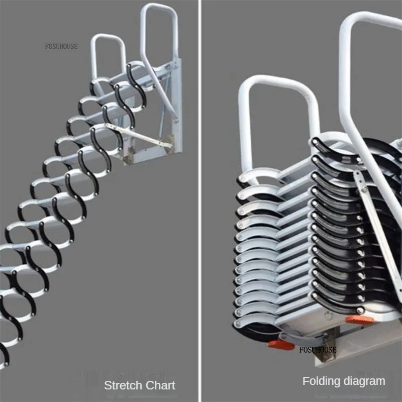 Creative-Wall-mounted-Telescopic-Ladder-Outdoor-Engineering-Lift ...