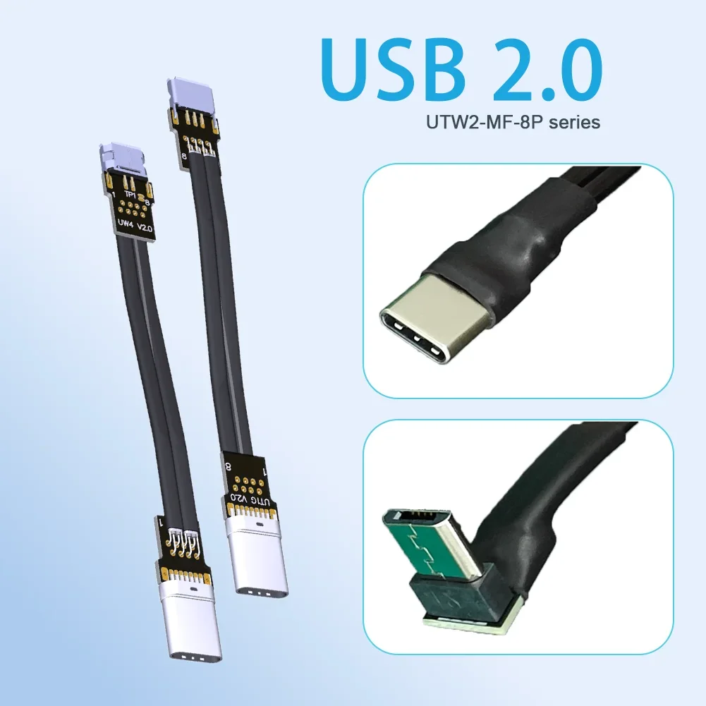 ADT-Link-Micro-USB-2-0-Type-C-Flat-Ultra-Thin-Short-Charger-Male-Female ...