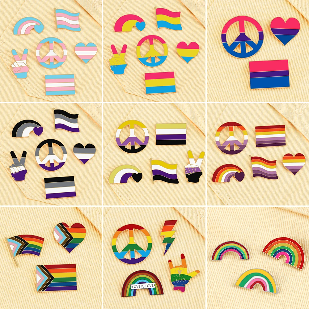 LGBTQ-Pines-de-esmalte-arco-ris-para-mujer-y-hombre-broches-de-forma ...