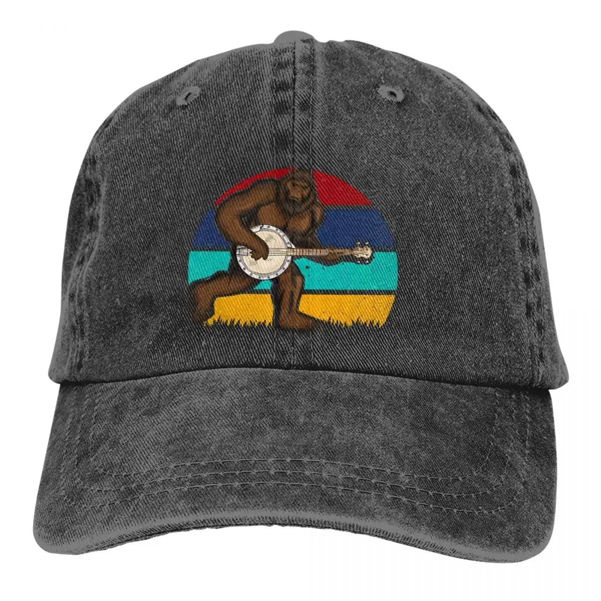 Bigfoot-Sasquatch-Multicolor-Hat-Peaked-Men-Women-s-Cowboy-Cap-Banjo ...