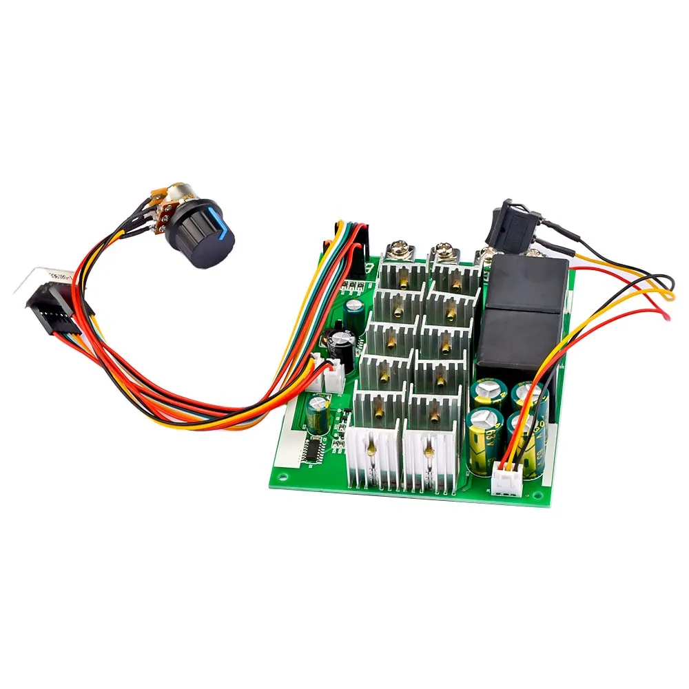 Pwm Controller PWM - 10V-55V 60A Rated With LED Display & Forward-Brake-Reverse Dc Motor Speed ...