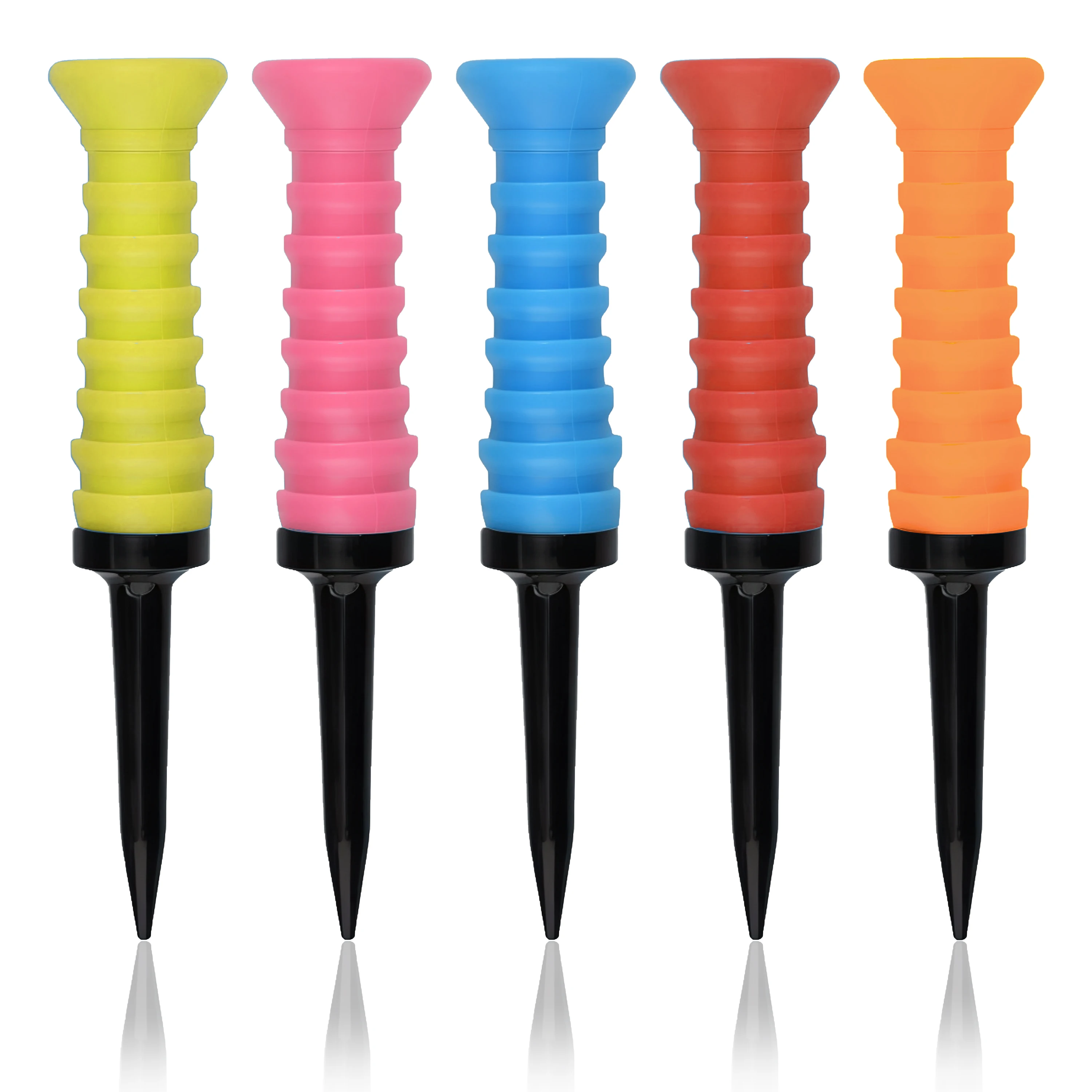 5pcs 360° Flexible Rubber Golf Tees, 3.27in/83mm, Durable, Low Friction ...