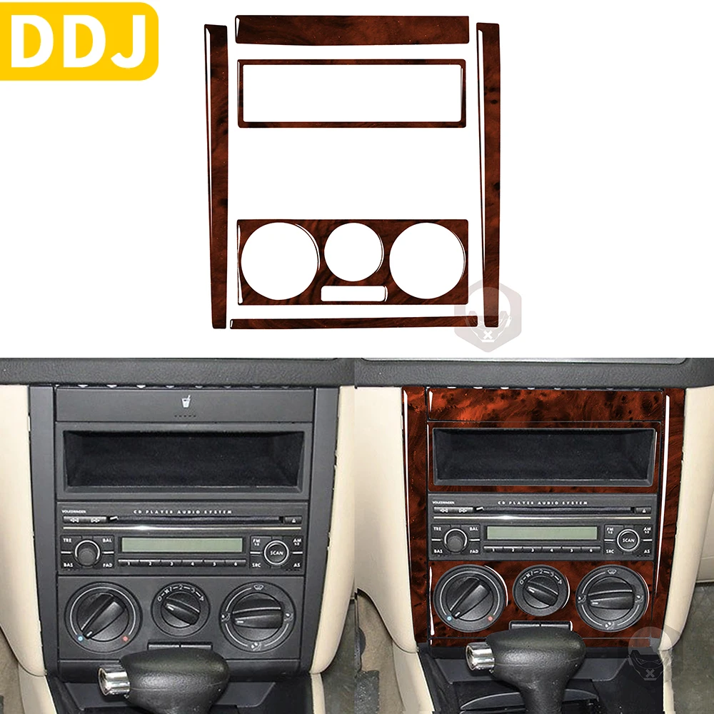 For VW Golf 4 Mk4 1999-2004 Accessories 6Pcs Wood Grain Plastic Car ...