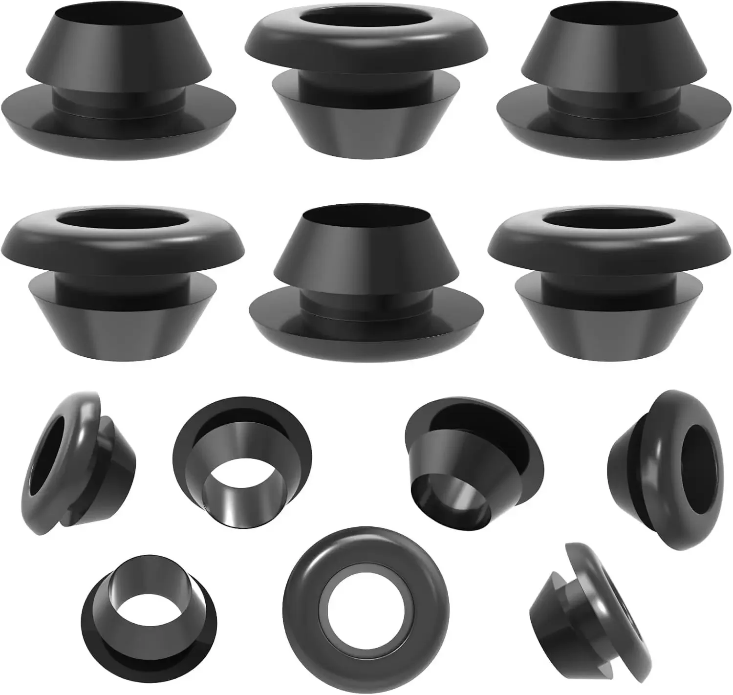 70Pcs Rubber Grommet Kit Cable Wire Hole Grommets for Automotive Wiring ...
