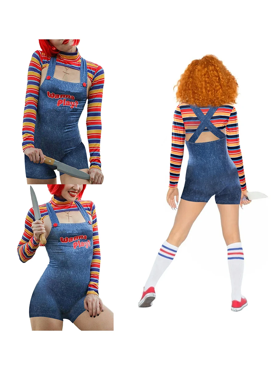 Women-2-Pcs-Halloween-Costumes-Scary-Nightmare-Killer-Doll-Wanna-Play ...
