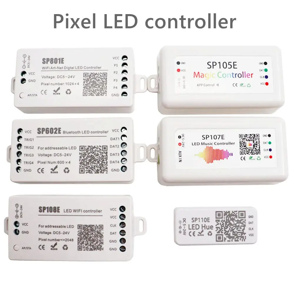 WS2812B-Pixels-LED-Strip-Controller-WiFi-Bluetooth-Controlador-de-m ...