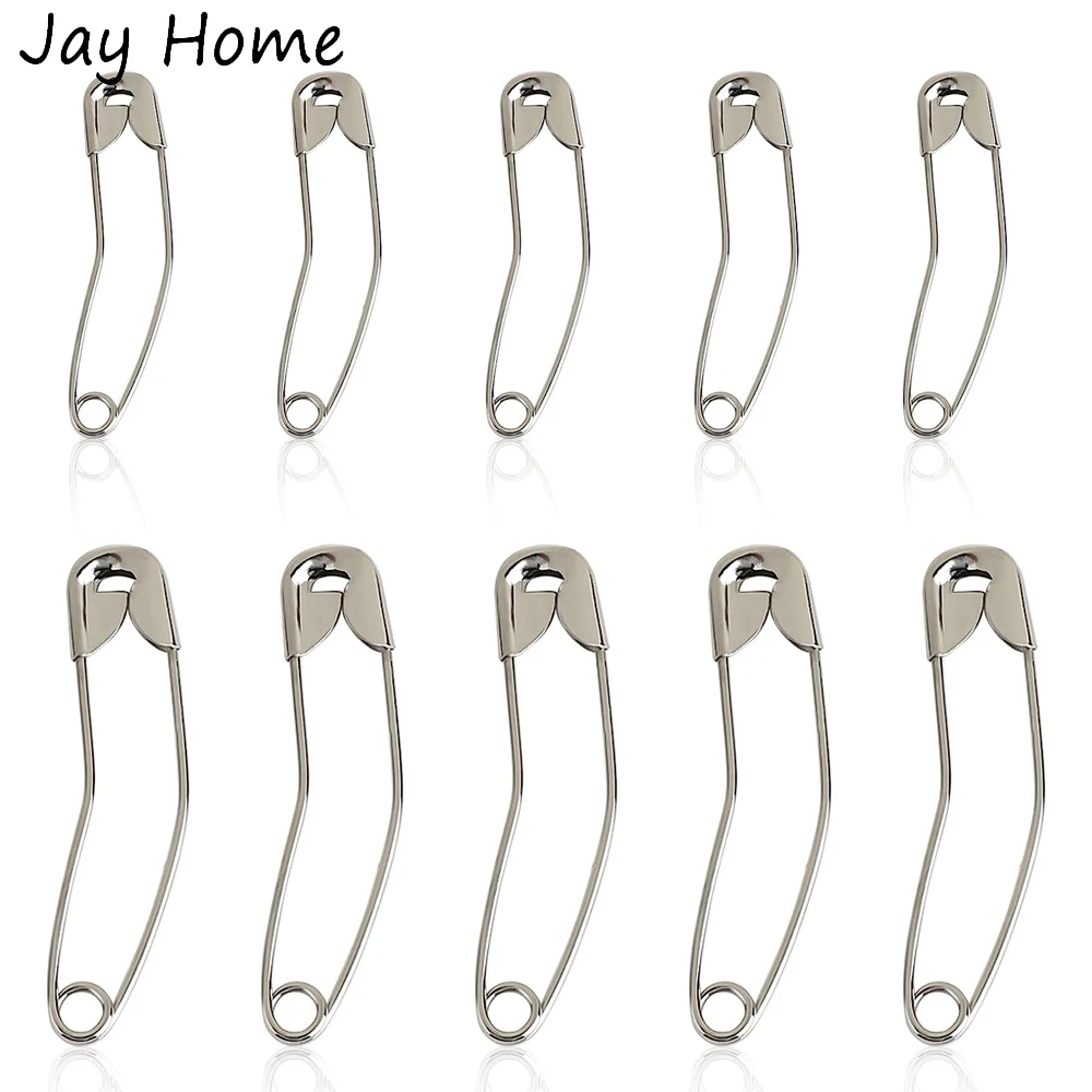 100Pcs Large Safety Pins Curved Security Pins Heavy Duty Nappy Sewing ...