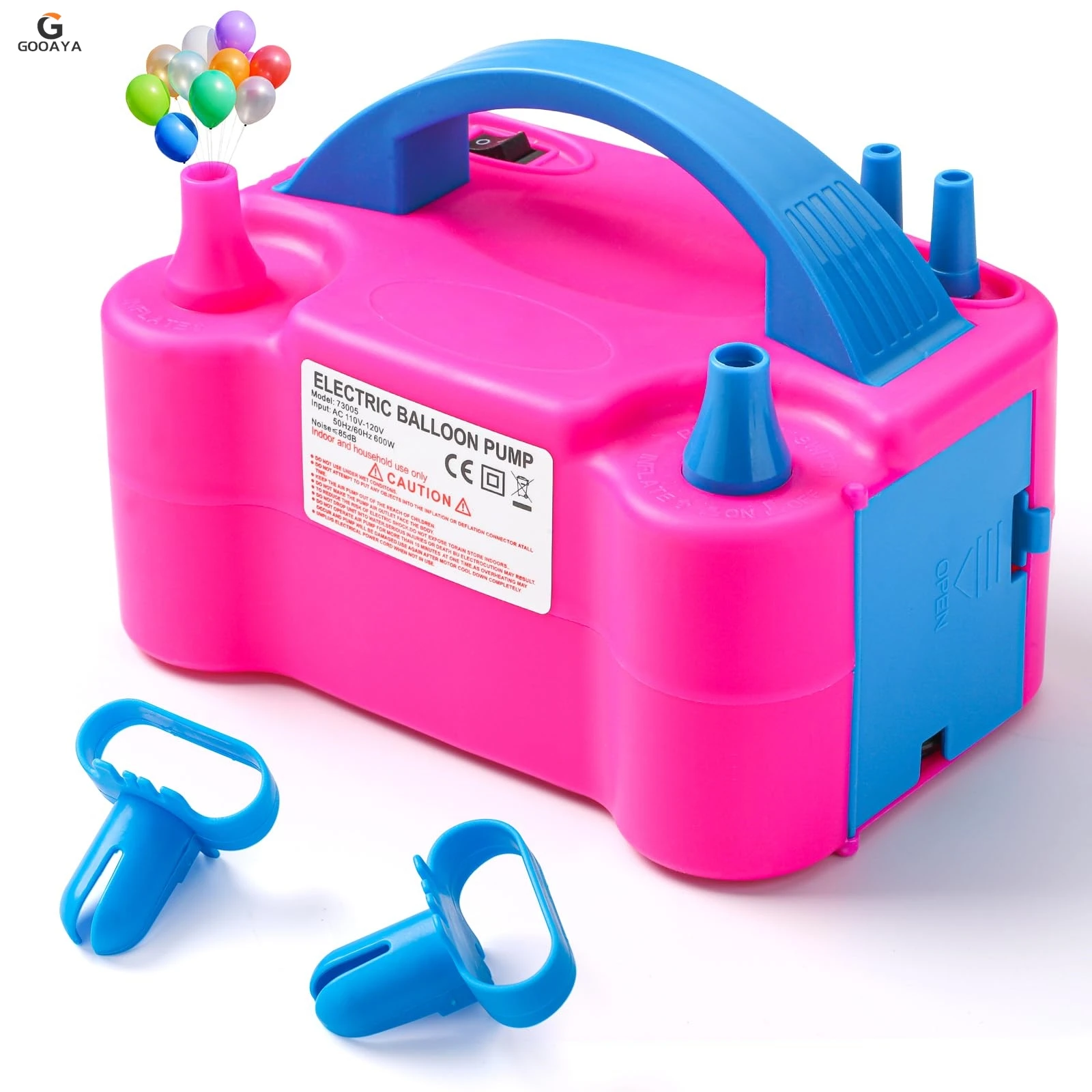 Electric-Balloon-Inflator-Pump-Air-Blower-High-Voltage-Double-Hole ...