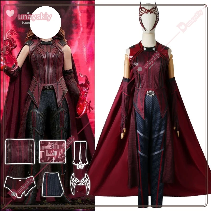 Disfraz-de-Wanda-Maximoff-para-mujer-conjunto-completo-de-capa-y ...