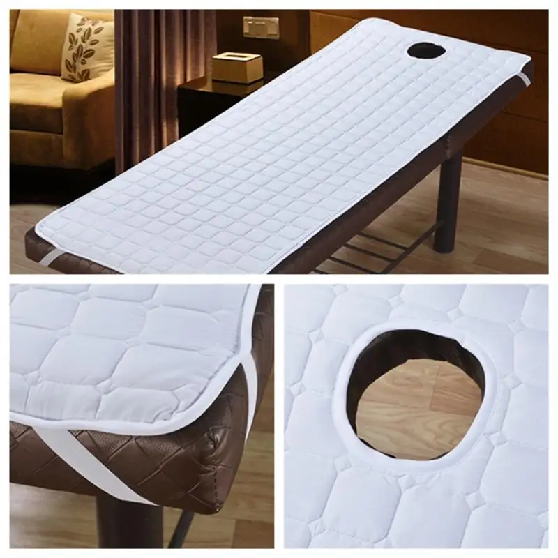 Skin-Friendly Massage SPA Treatment Bed Cover with Hole Solid Color ...