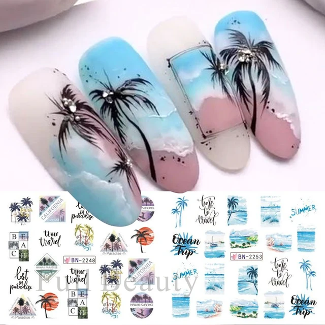 Palm Tree Toe Nail Art