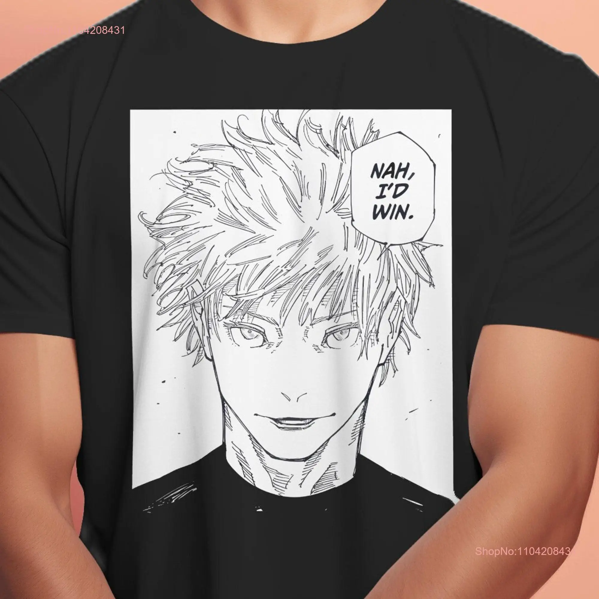 Jujutsu-Kaisen-Gojo-Nah-I-d-Win-T-Shirt-Softstyle-Anime-Meme-Humor ...