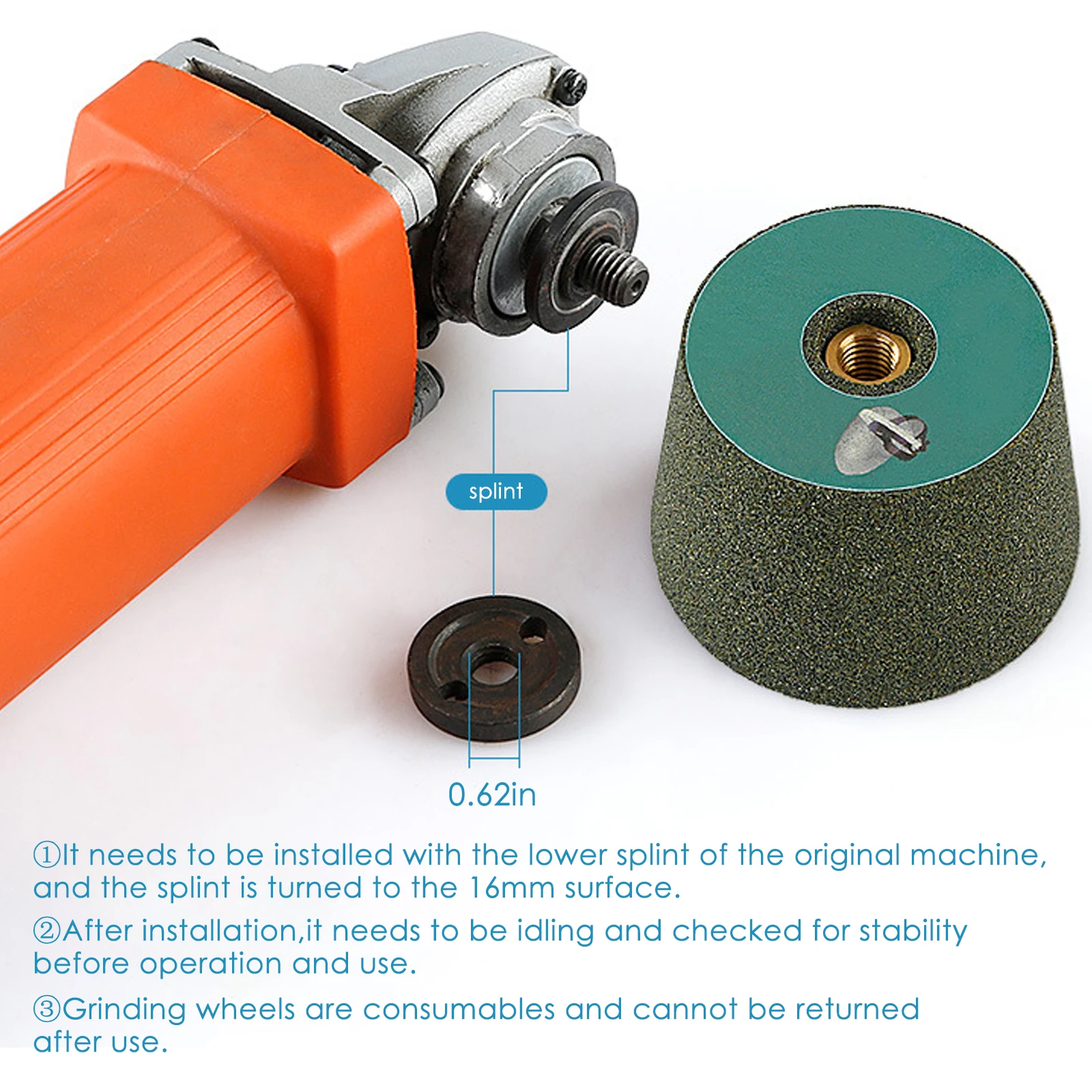 100-Type-Angle-Grinder-Stone-Grinding-Head-Grinding-Polishing-Trimming ...