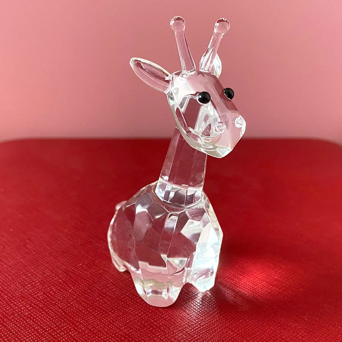 Crystal-Deer-Figurine-Clear-Glass-Giraffe-Art-Wild-Animals-Paperweight ...