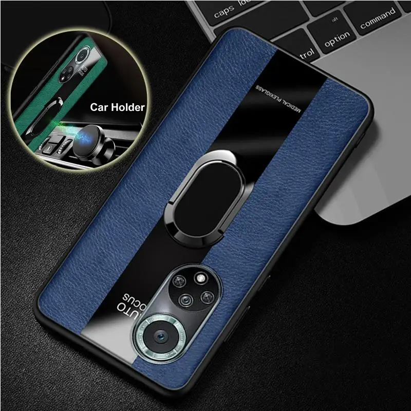 For Huawei Nova 9 8 7 6 5 4 3 case Plexiglass PU leather soft frame ...