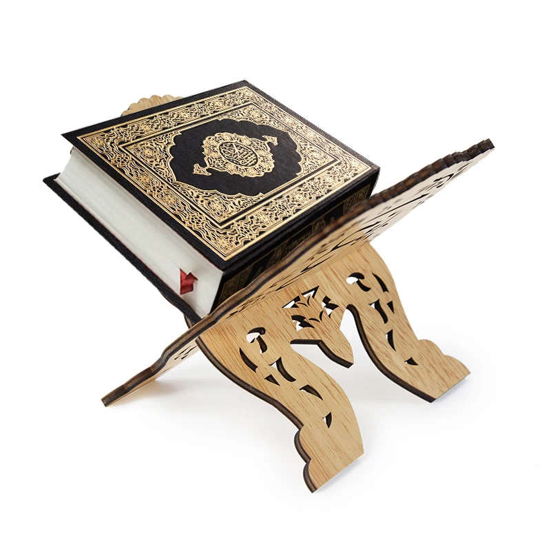 Wooden Eid Mubarak Holy Book Stand Holder Ramadan Mubarak Decoration ...