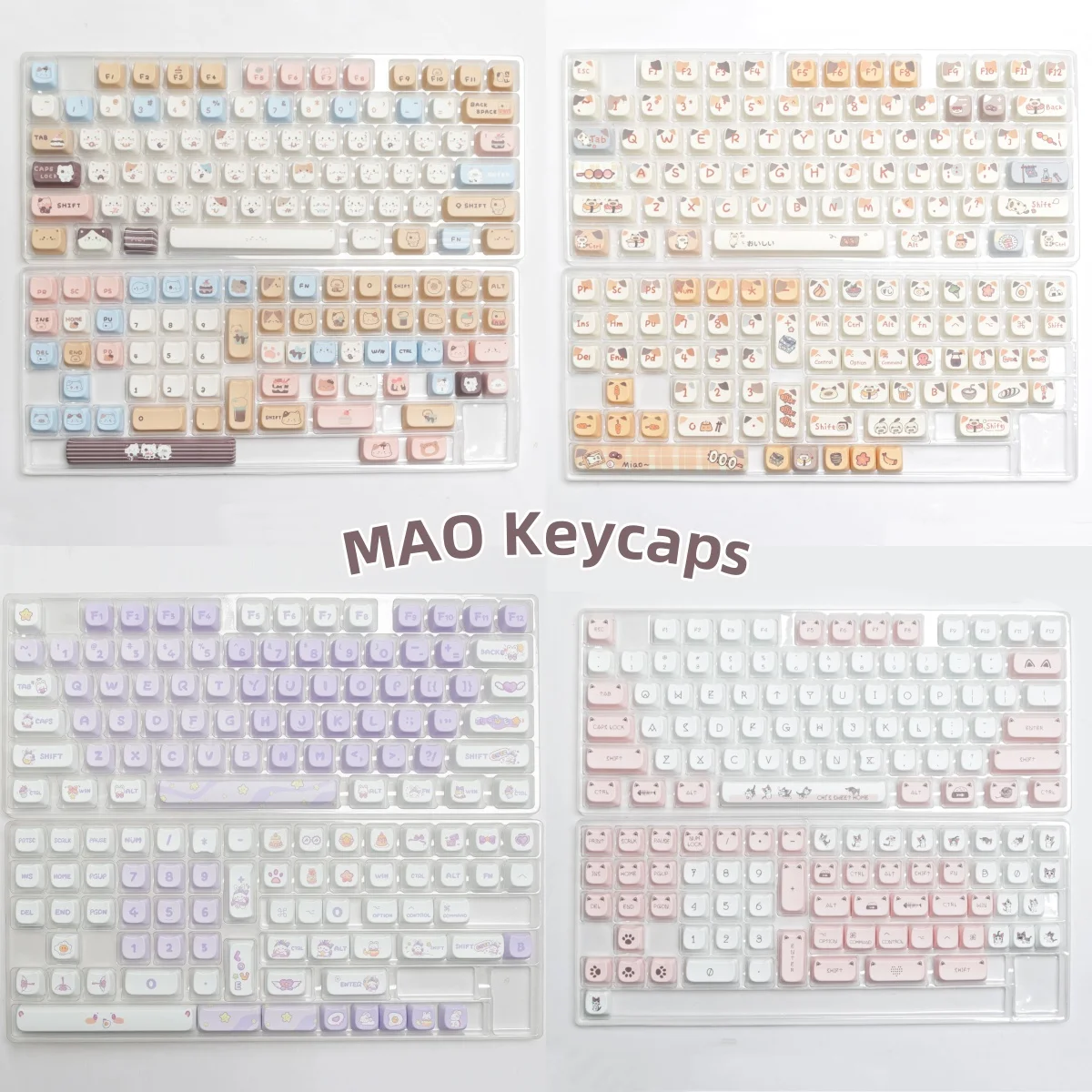 MAO-Profile-PBT-Dye-Sub-Keycaps-Anime-For-Mechanical-Keyboard-61-67-82 ...