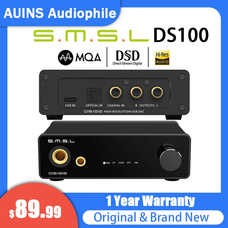 SMSL-DS100-High-Resolution-Audio-Decoder-USB-MQA-CD-XU316-Decktop-DAC ...