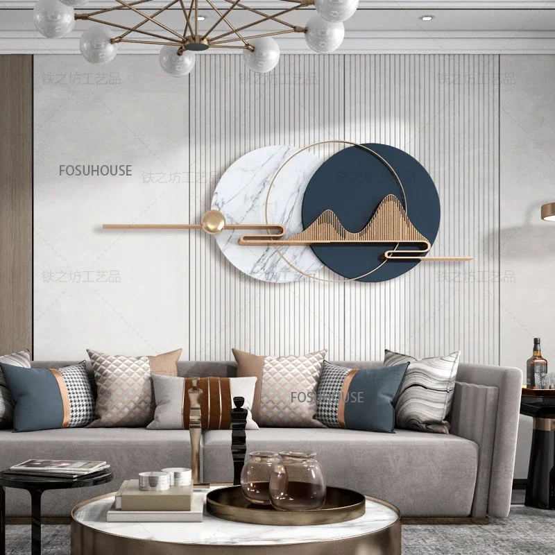 Light Luxury Wall Decoration Sofa Background Wall Pendant Iron Wall Hanging Circular Restaurant Bedroom Metal Hanging Home Decor AliExpress