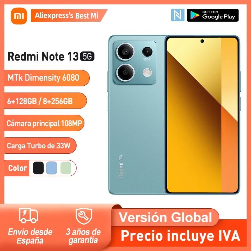 Xiaomi-Redmi-Note-13-5G-Version-Globale-128GB-256GB-MediaTek-Dimensity ...